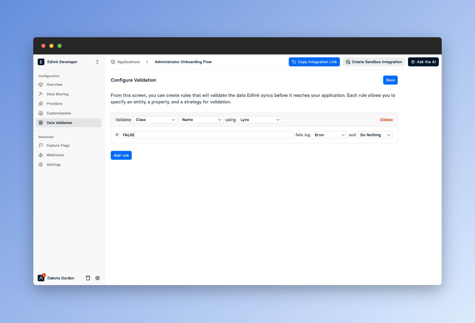 Check out Edlink's new Data Validation capabilities