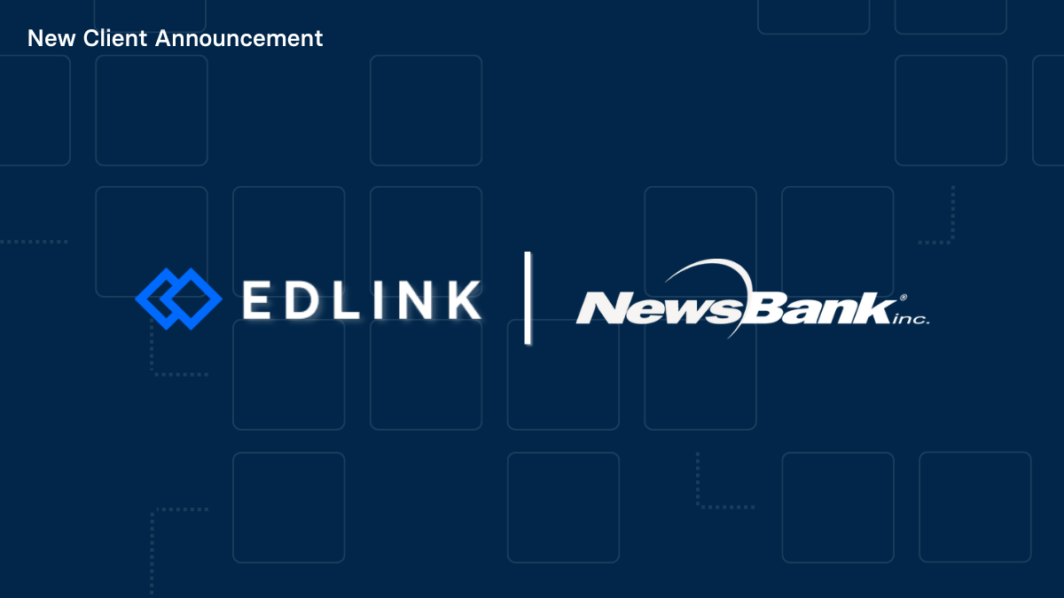 Edlink proudly welcomes NewsBank, inc. to the team!
